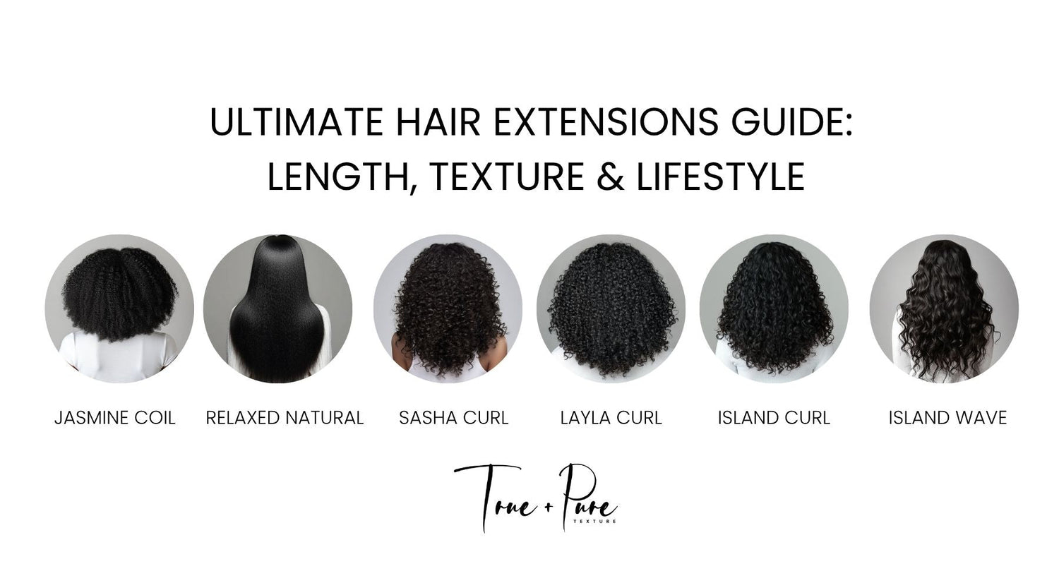 Hair Extensions Length Guide True and Pure Texture