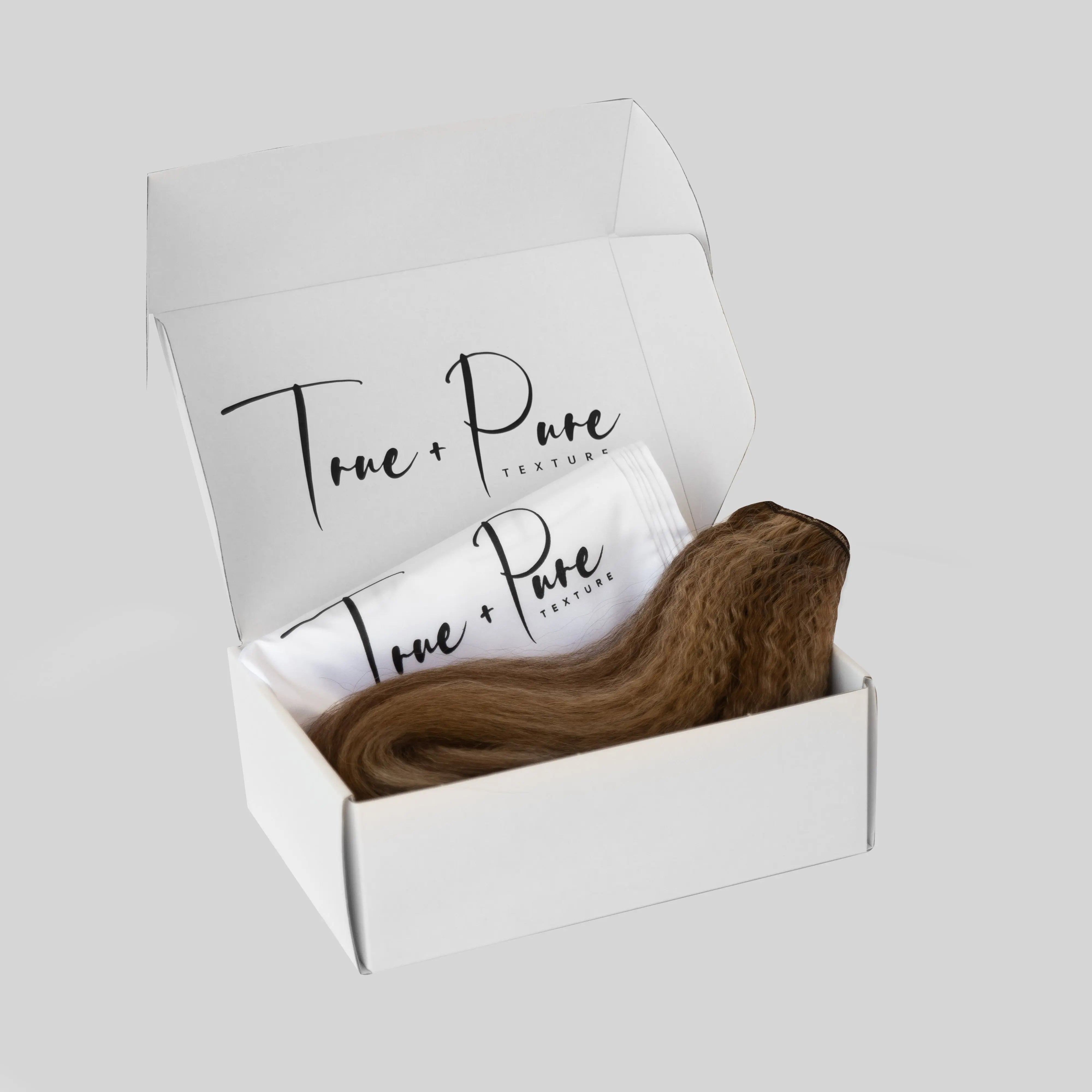 Blonde Brown Relaxed Natural Natural Hair Extensions – True and Pure ...